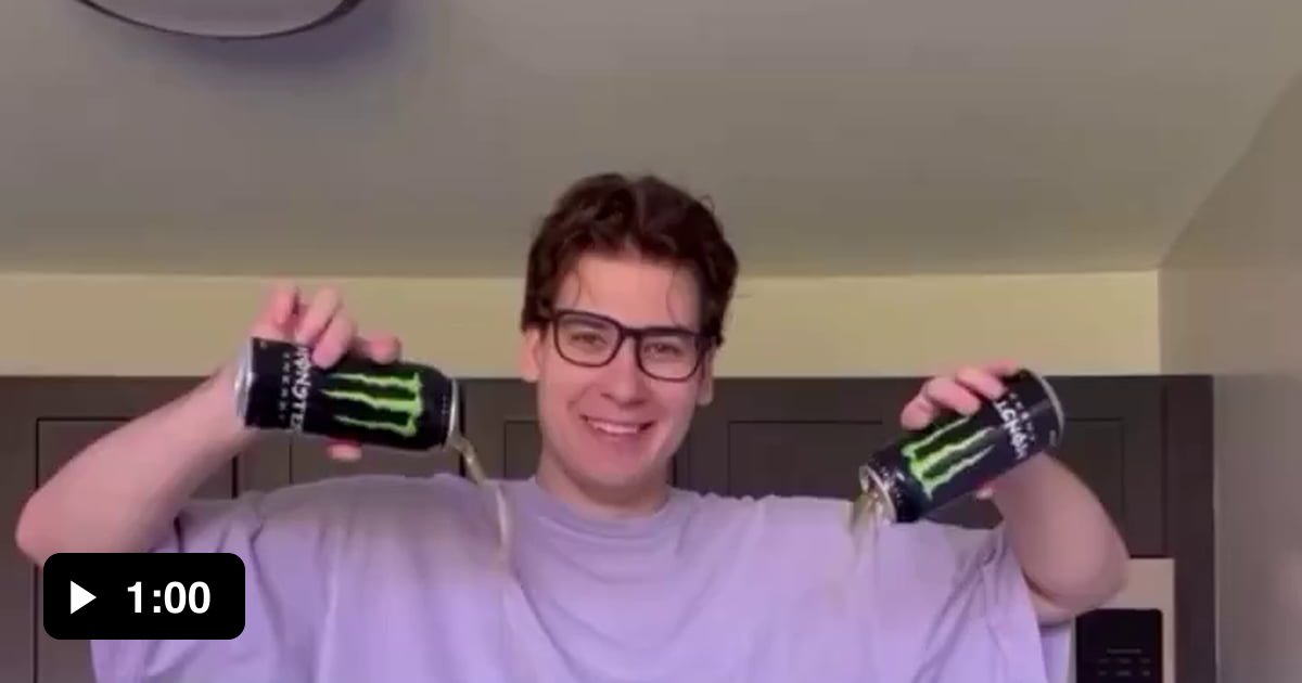 Drinking 100 liters of Monster with a fork - 9GAG