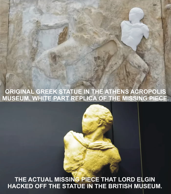 British say that returning the statues equals returning an abused child ...