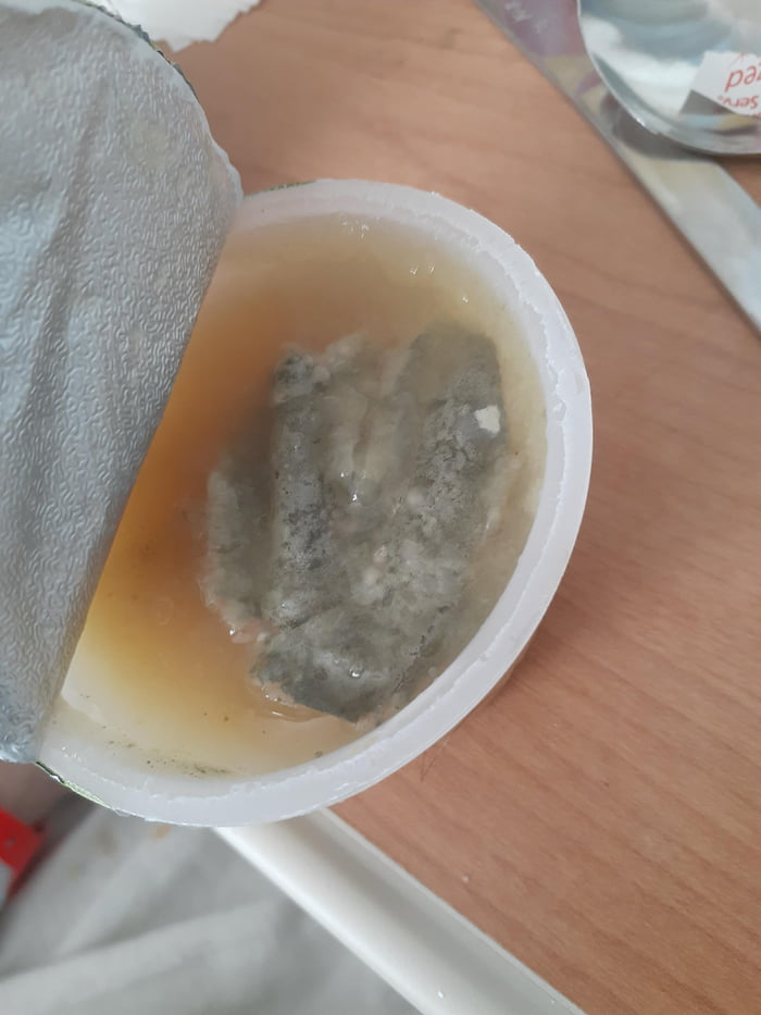 Rotten applesauce, courtesy of the hospital that won't let me leave. - 9GAG