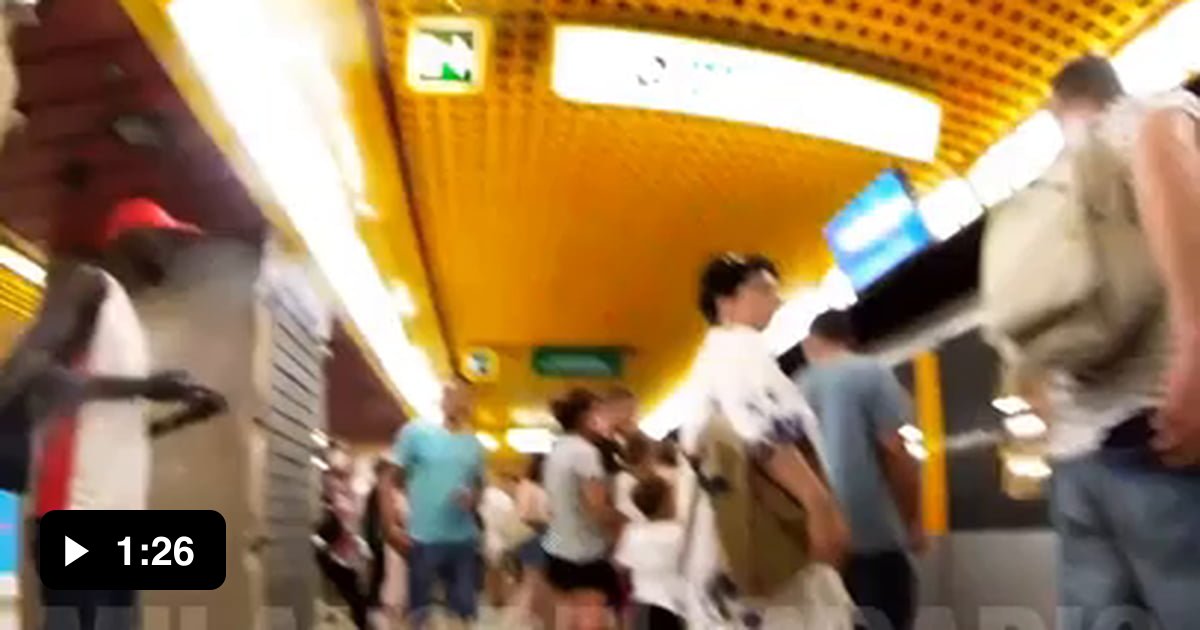 Serial pickpockets caught in action on the Milan subway. - 9GAG