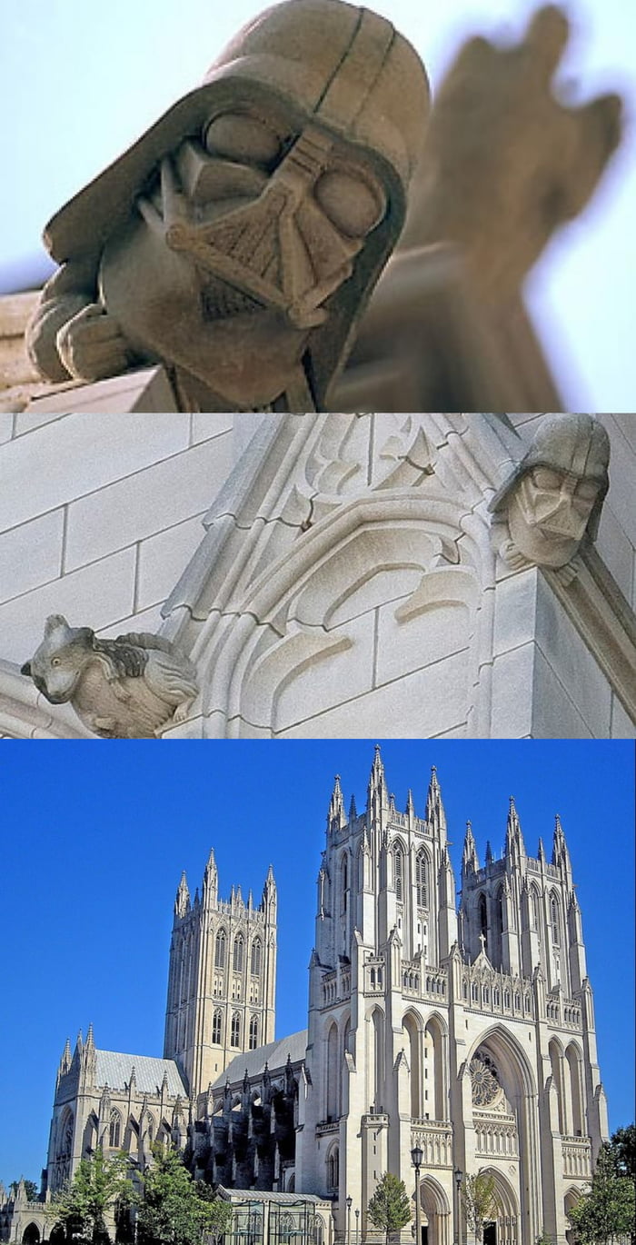 On the Washington National Cathedral there's a well-hidden, but very ...