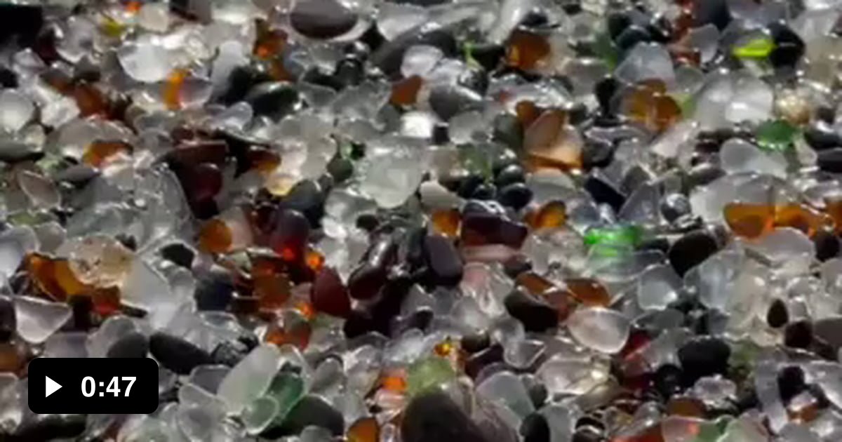 Glass beach in California. in the 40s, this beach was a dump. they've ...