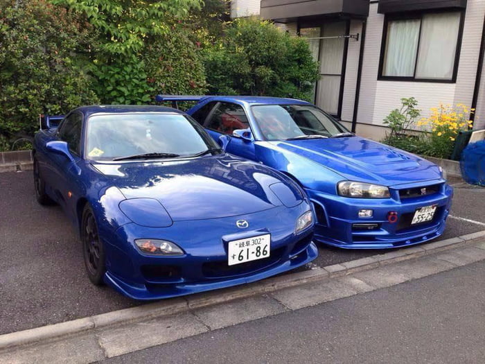 RX-7 & R34 GTR. - 9GAG