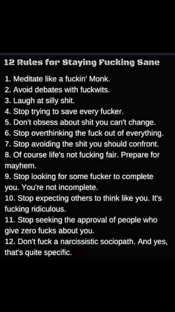 12 Rules... - 9GAG