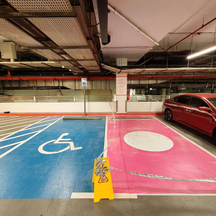 Talking about equality. Let me introduce you to "Pink Parking", a spot ...