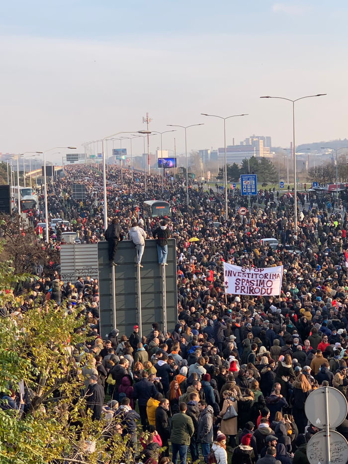 Protest against Rio Tinto in Belgrade,Serbia. Fight for healthy ...