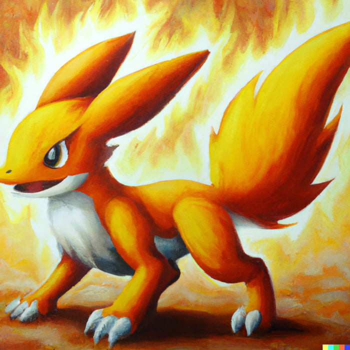 Dall-e • AI generated • Original Fire Legendary Pokemon - 9GAG