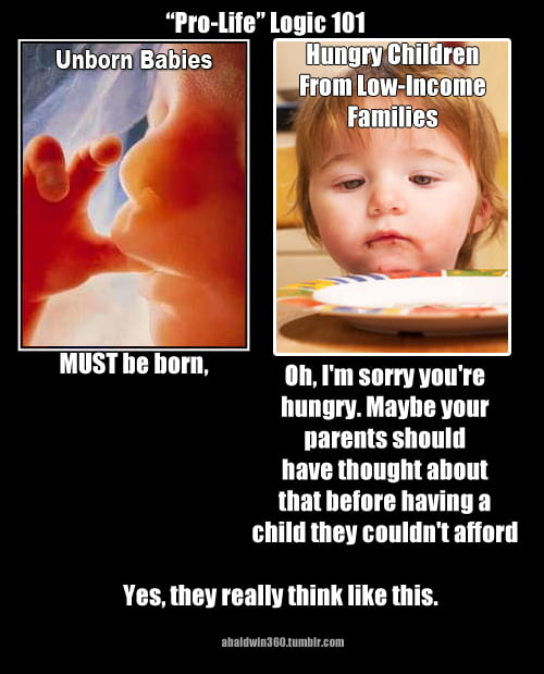 Pro-life and protect babies, until I have to do something like opening ...