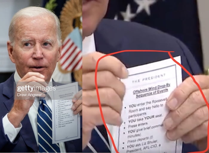 The president of the USA needs a card to remind him to say hello to ...