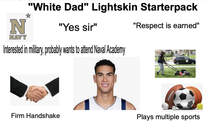 The "White Dad Light-skin" Starter pack - 9GAG