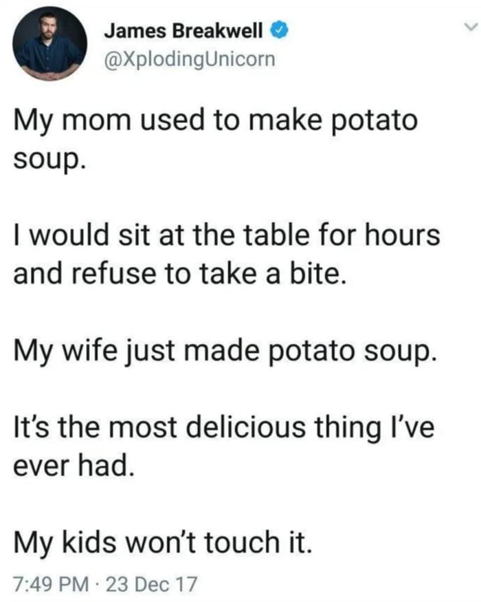 Picky eaters are hereditary. - 9GAG