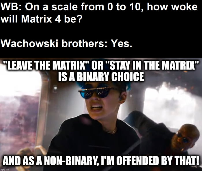I wish I was joking, but this is an actual scene from Matrix 4... - 9GAG