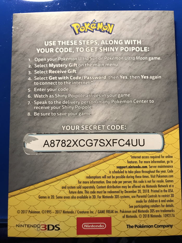 I have extra Pokémon codes I want to share. 2 of 4 - 9GAG