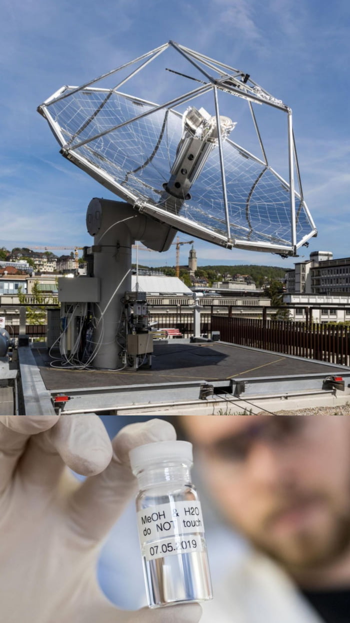 With a solar reactor and CO2 out of air, ETH Zürich can produce now ...
