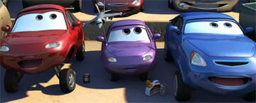 In Pixar's Cars (2006), in the crowd at one of the races there is a kid ...