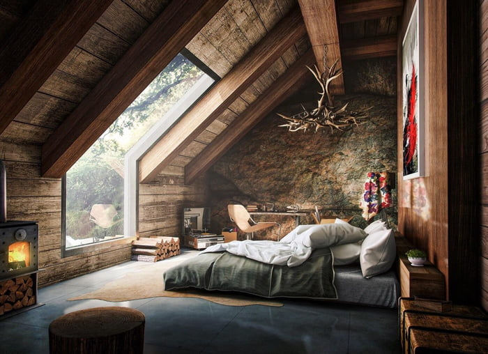 Attic Bedroom with Skylight - 9GAG