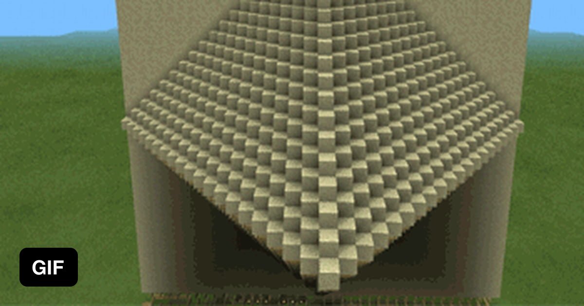 Sand physics in minecraft. - 9GAG