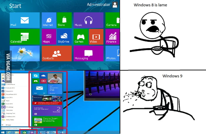 Windows 8 and Windows 9 - 9GAG