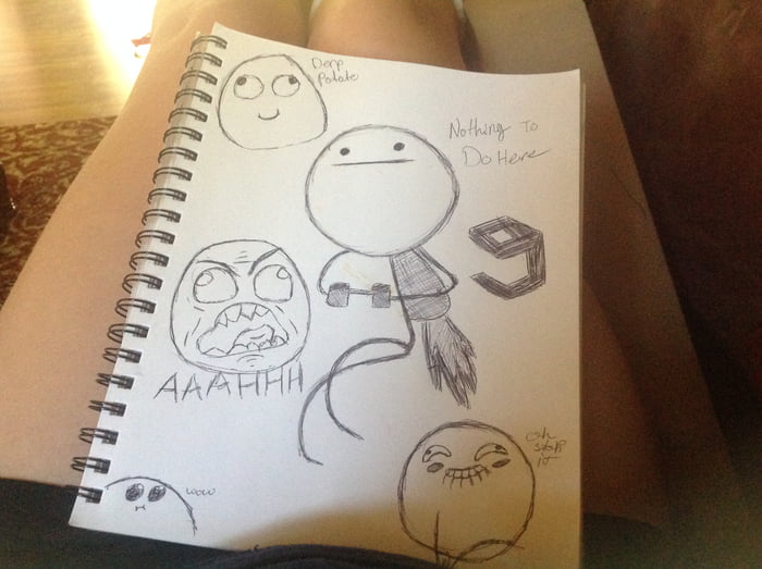 I was bored so here are some pen doodle meme faces - 9GAG