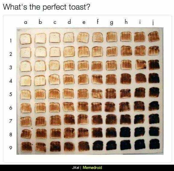 What's the perfect toast???... - 9GAG