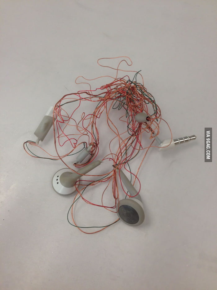 And you thought your headphones were bad... - 9GAG