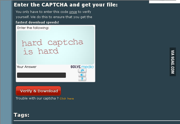 Hard captcha is hard - 9GAG
