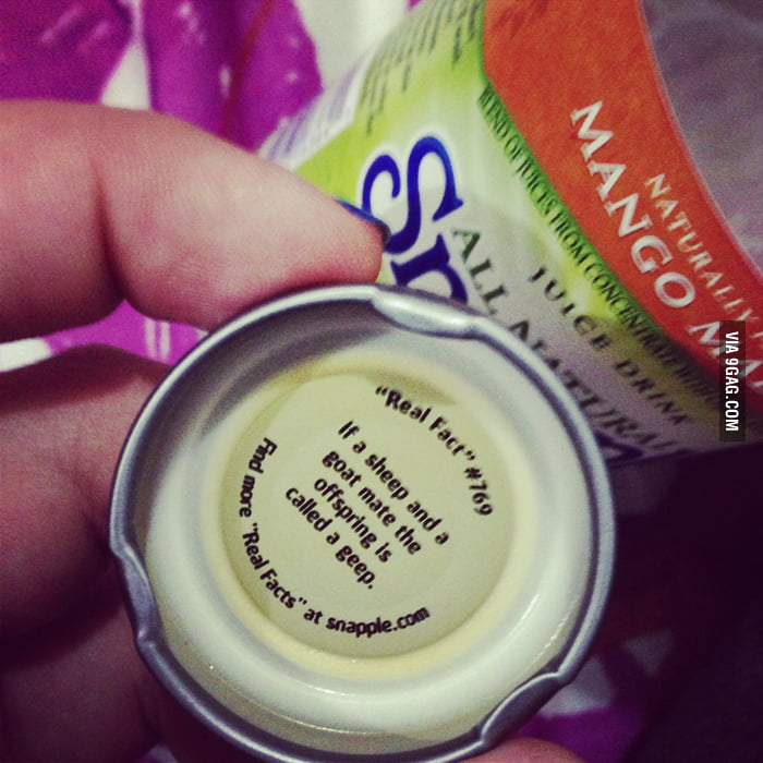 I was drinking my snapple when suddenly ... - 9GAG