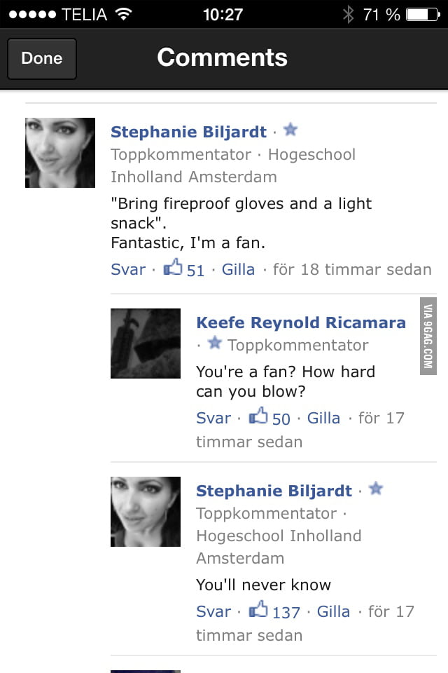 1 smart ass and a strong comeback. - 9GAG