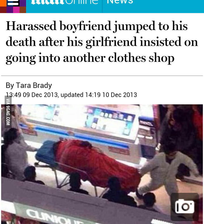 "Shop 'til you drop" taken very srsly - 9GAG