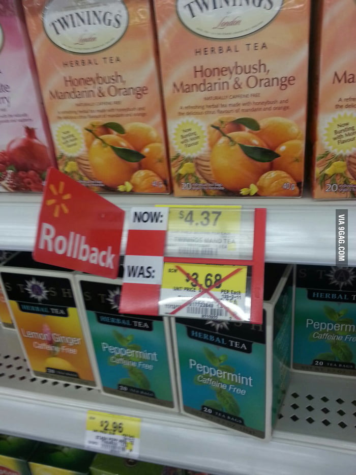 Walmart roll back fail - 9GAG