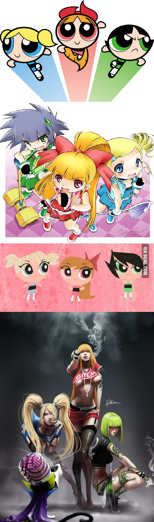 The Evolution of the Powerpuff Girls. - 9GAG