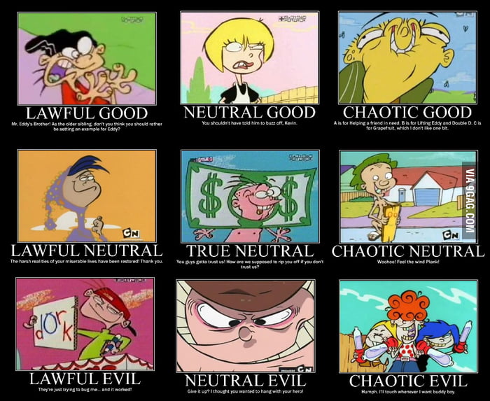 Ed Edd N Eddy Alignment Chart - 9GAG