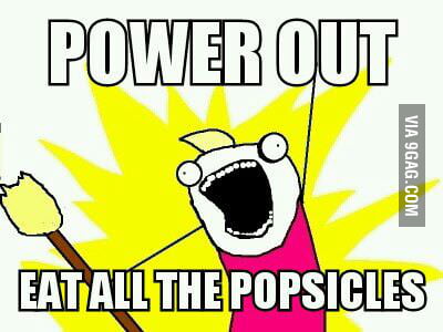 Power went out. This happened. - 9GAG