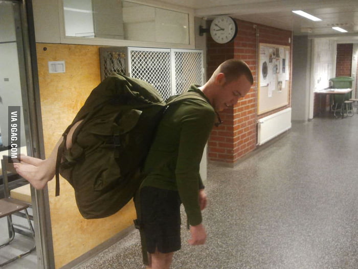 Finnish army backpack. - 9GAG