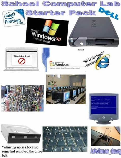 School computer lab starter pack. - 9GAG