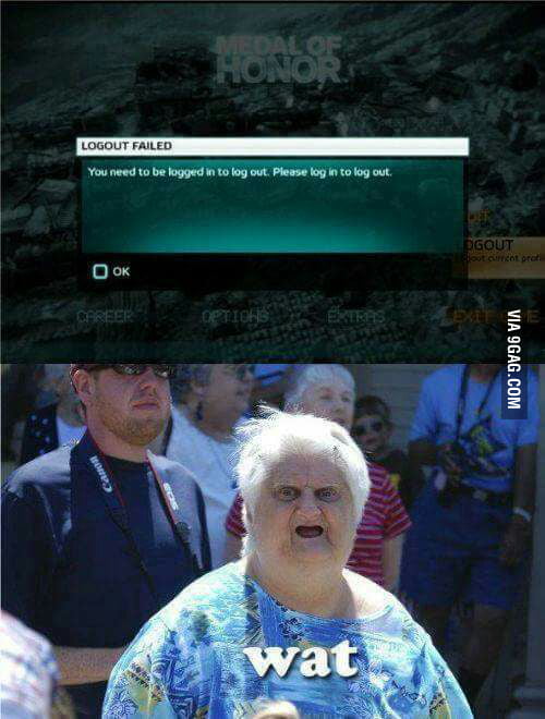 Log in to log out - 9GAG