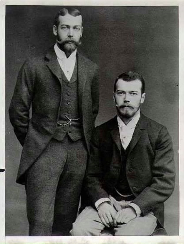 King of the United Kingdom George V and his brother King of Russian ...