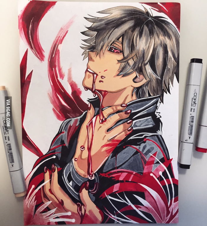 Kaneki Kan drawing - 9GAG