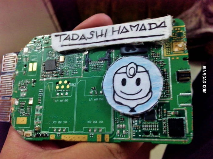 Baymax Healthcare chip made out of old cellphone board. :) - 9GAG