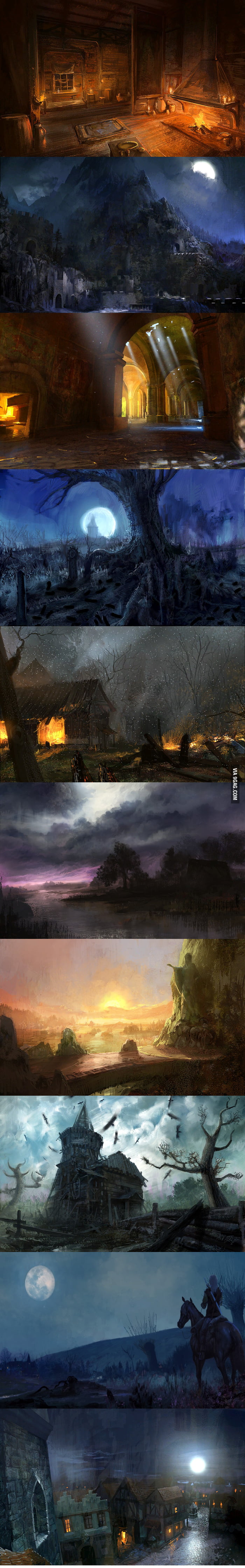 In my opinion, The Witcher has the most beautiful loading screens ever. - 9GAG