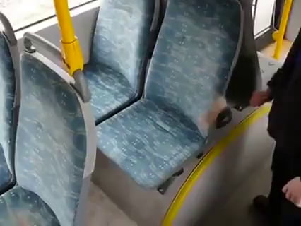 Ever wonder why bus seats have crazy patterns? - 9GAG