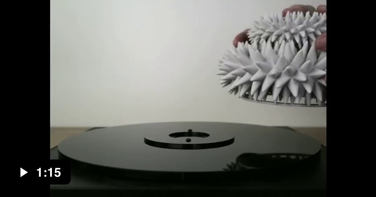 Much wow in this. This is 3d print spinning at 550 RPMs while being ...