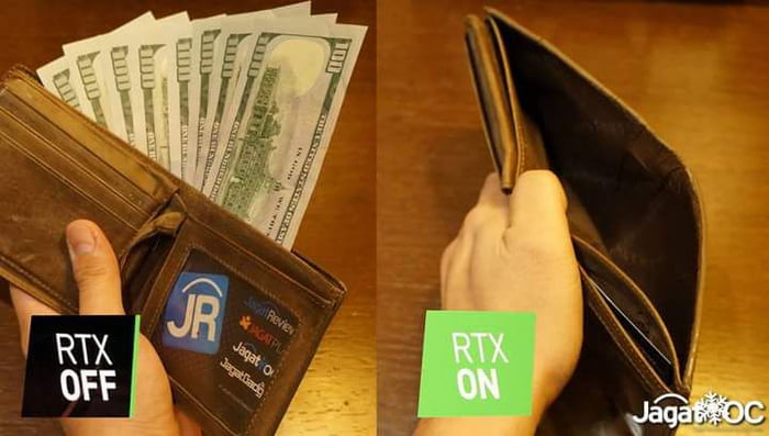 An easy example to show the difference between RTX on and off - 9GAG