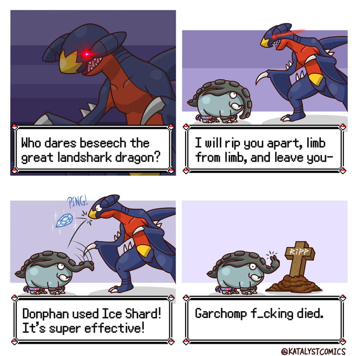 Celebrating the release of the new Pokemon games with Garchomp being ...