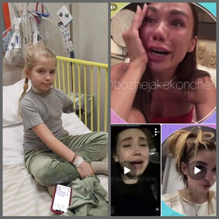 Here is a little girl from Ukrainian town Bucha who lost her arm during ...