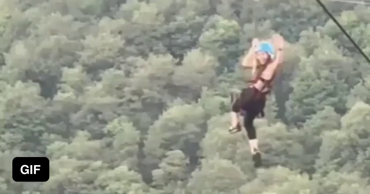 This technique to rescue stuck zipliners - 9GAG