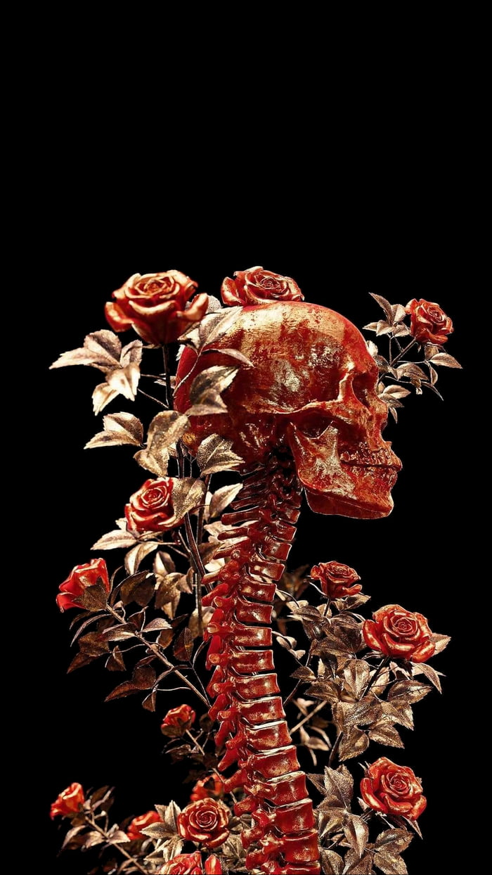 Skull and roses - 9GAG