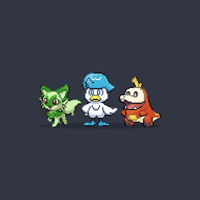Generation 9 - Starter Pixel Sprites - 9GAG