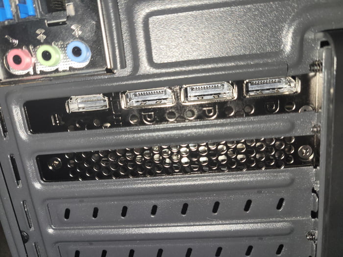 GPU ports won't line up with slots in case, won't let me fully seat hdmi and dp cables. Any ...