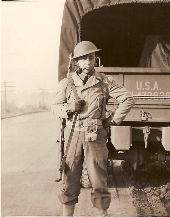 Dad at Ft. Bragg before he was shipped off to Guadalcanal. 1942. - 9GAG